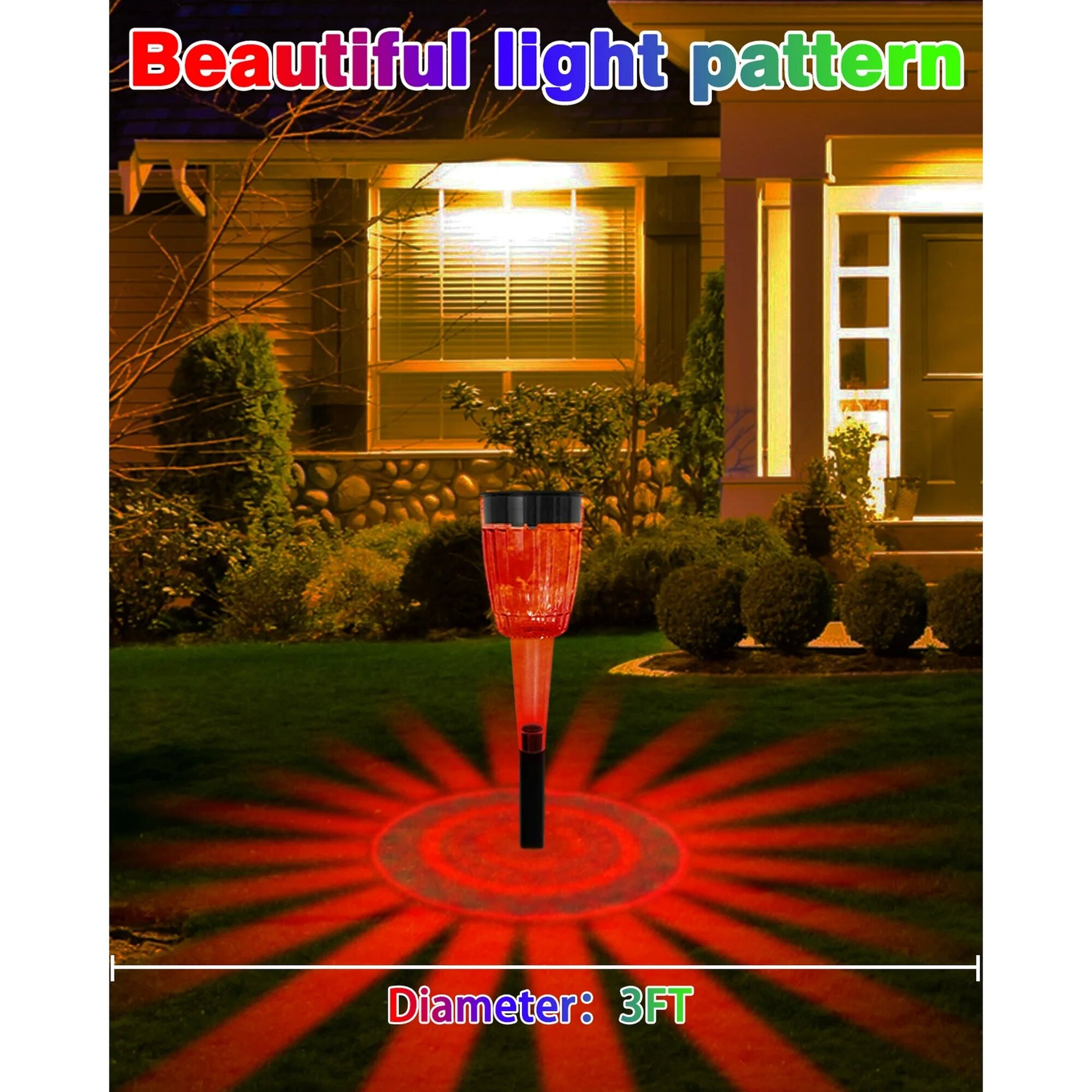 Solar Pathway Lights RGB Color Changing (8pcs/pack) — AvatarControls