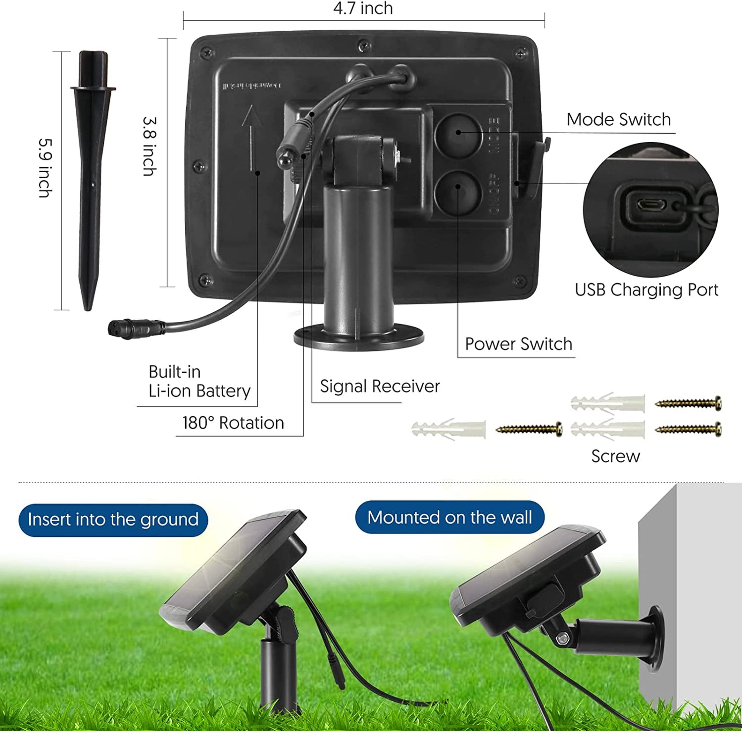 S14 RGB LED Solar String Lights 25FT/7.5M 15Bulbs — AvatarControls