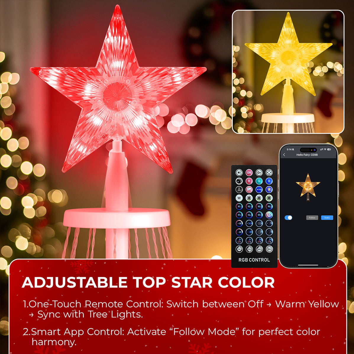 Smart LED Christmas Cone Tree Lights 6FT/8FT/9FT (2025 New ...