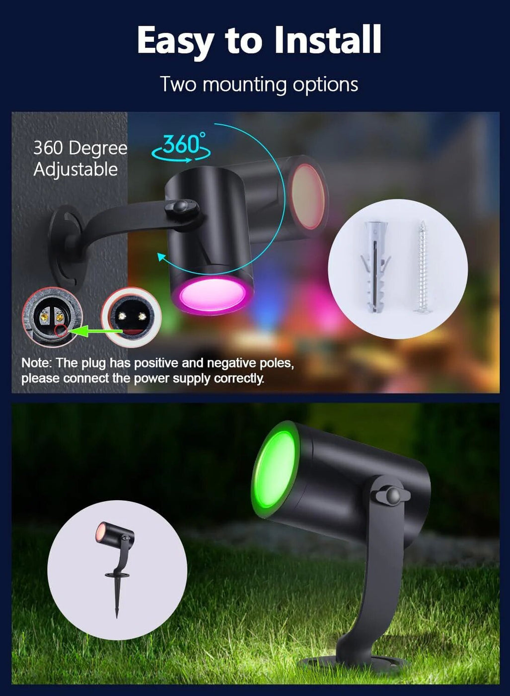 Outdoor Smart RGB Spot Lights 4PCS/Pack — AvatarControls