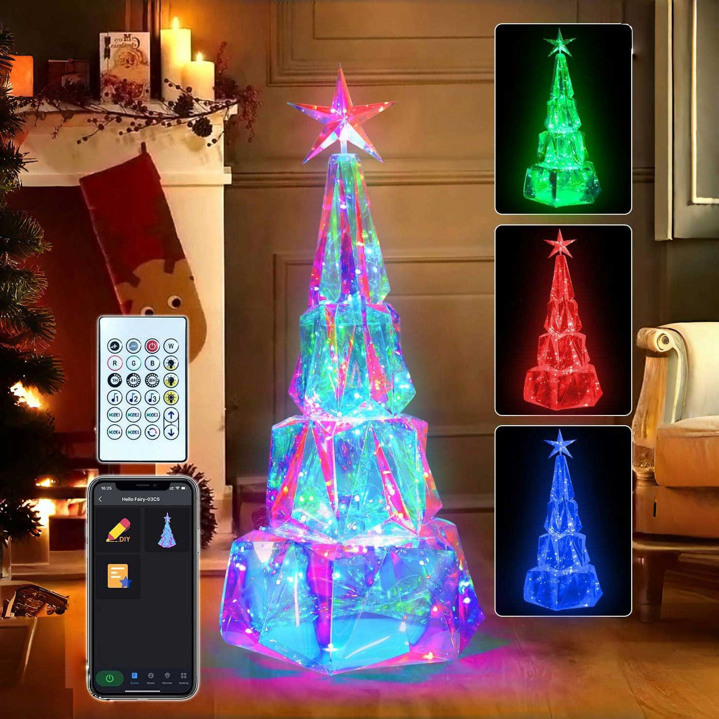 3.6FT Prismatic Iridescent Christmas Tree — AvatarControls
