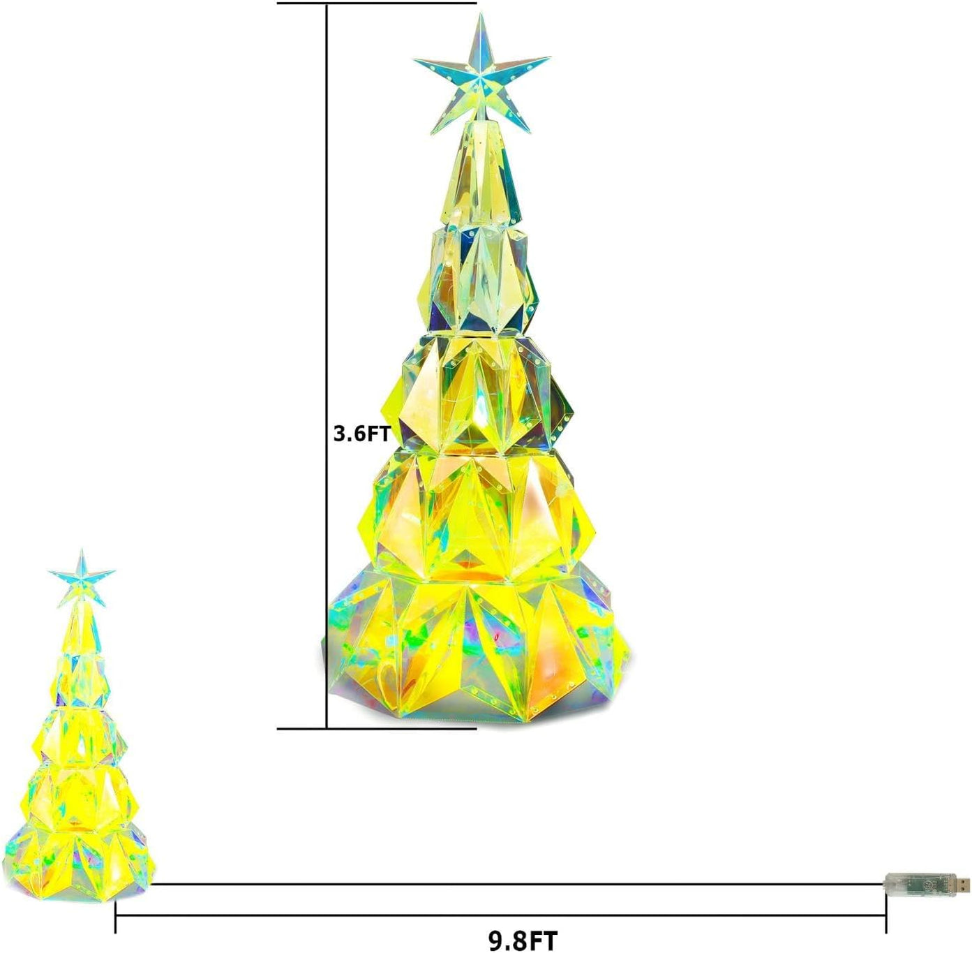 3.6FT Prismatic Iridescent Christmas Tree — AvatarControls