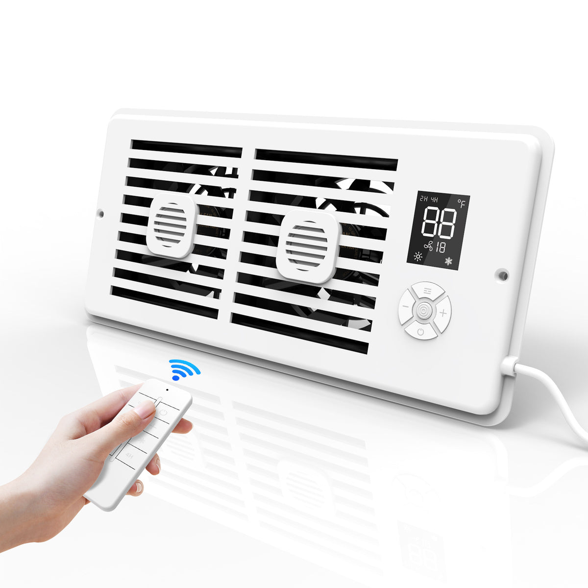 Smart Vent Booster Fan with Remote Control 4" x 10" — AvatarControls