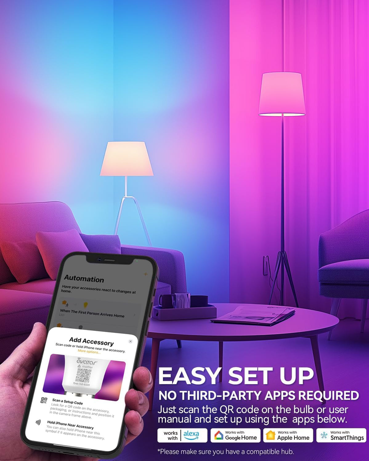 E26 A19 Smart Bulb Matter over WiFi (2-Pack) — AvatarControls
