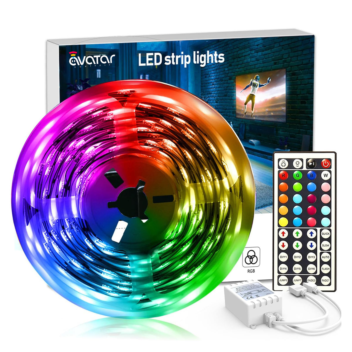 LED Strip Light RGB Multicolor with IR Remote 16.4ft/5M — AvatarControls