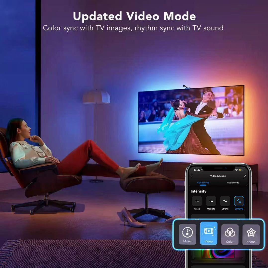 TV LED Backlights with Camera Sync to Screen for 50-70 inch TVs ...